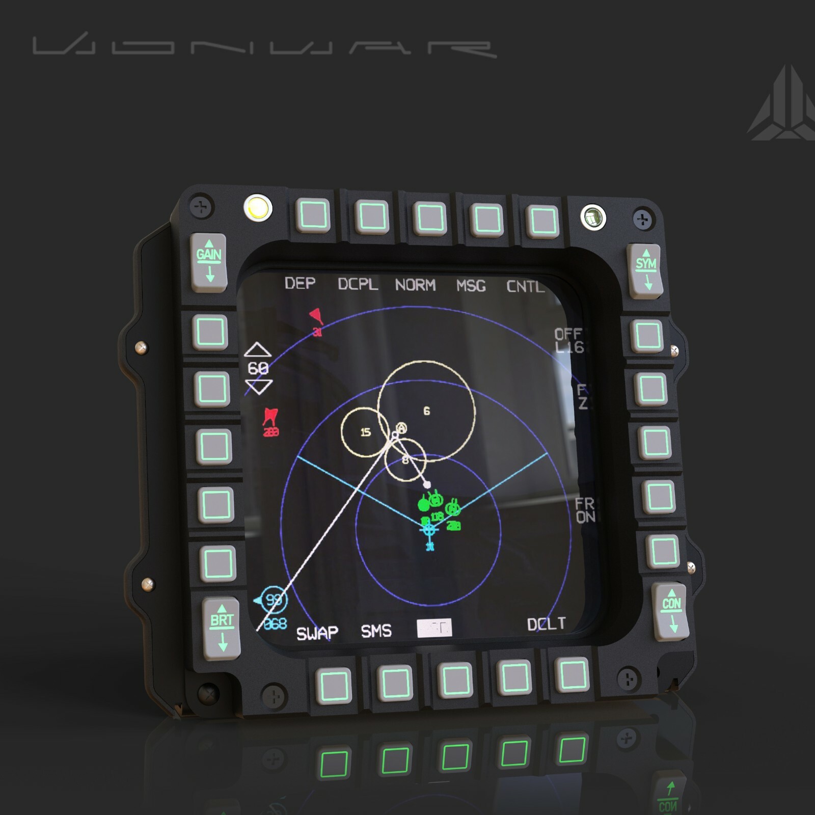 New DCS F16 A10C MFD with monitor Falcon BMS home cockpit diy upnp 3d ...