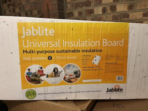 HALF PRICE New jablite insulation Boards 25mm By 450 By 1200. Total 32 ...