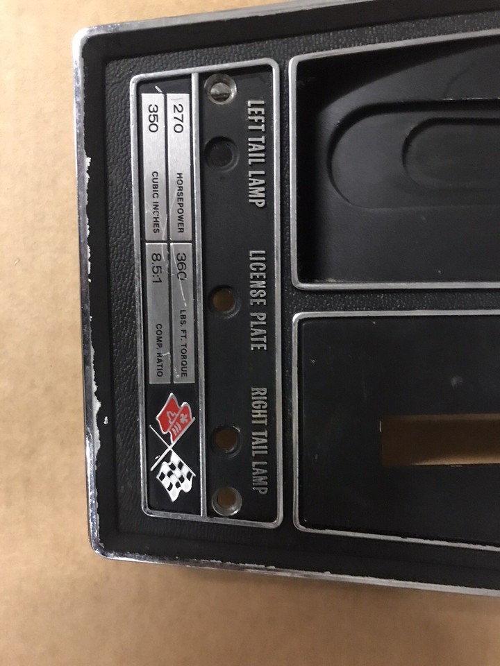 70 71 C3 Corvette Automatic Shift Console Plate Shifter OEM A/C ...