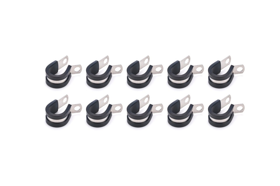 Quickcar 66-836, Set of 10 Natural Aluminum Adel Line Clamps Alum 5/8In ...