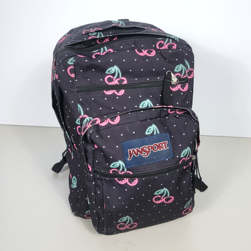 JANSPORT SUPERBREAK BACKPACK NEON CHERRIES CLASSIC ULTRALIGHT 5 Zipper ...