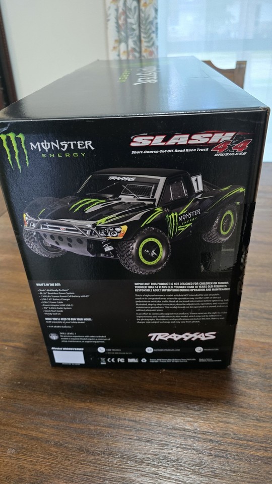 Traxxas Monster Energy Slash 4x4 Brushless RC Truck 1/10 | eBay
