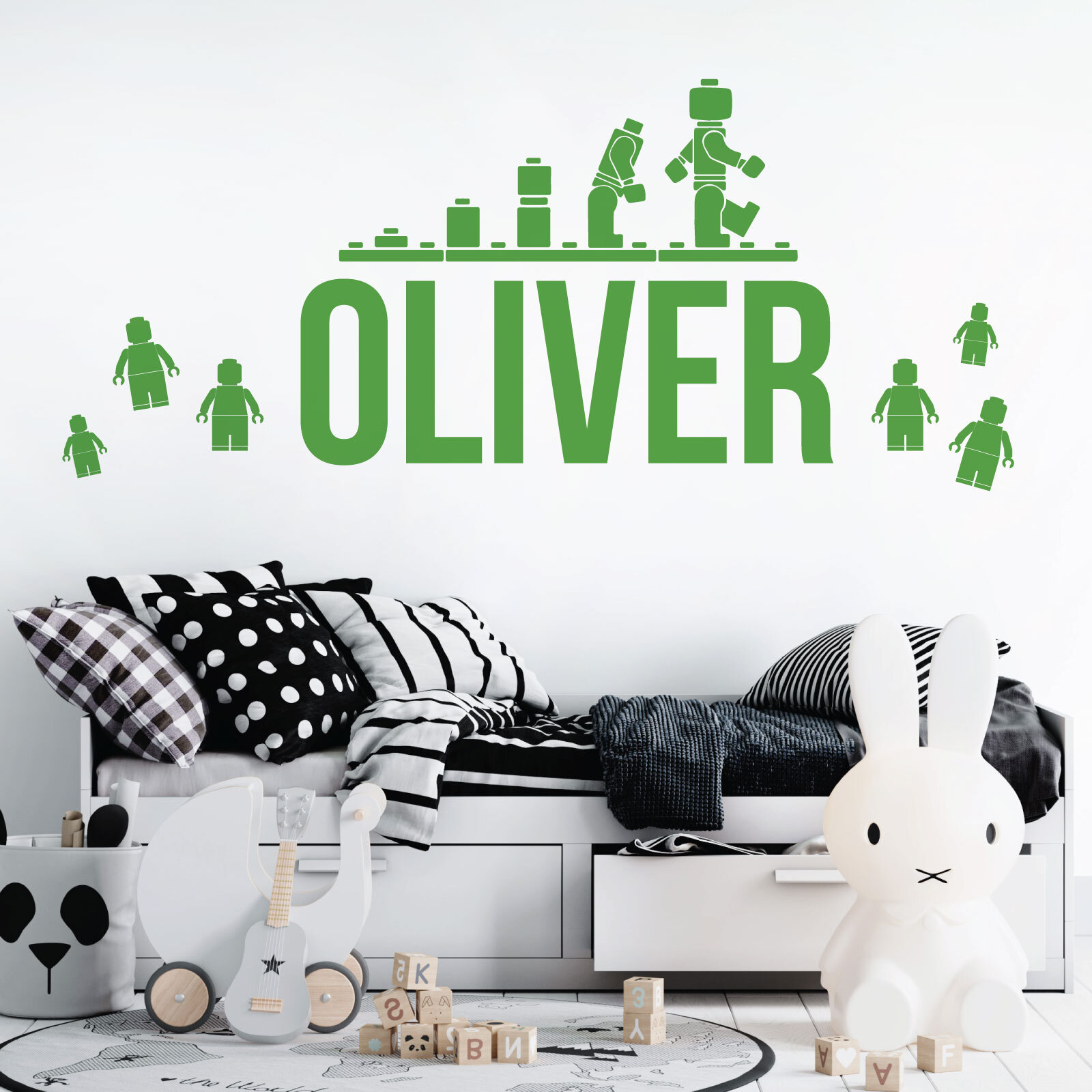 Personalised Name Children Wall Art Sticker - Lego Movie, Lego Blocks ...