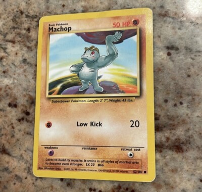 1999 Rare Machop 1995,96,98 Original Pokemon Card | eBay