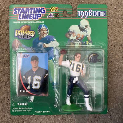 NEW 1998 Kenner NFL Starting Lineup Figure W/ Card Ryan Leaf San Diego ...