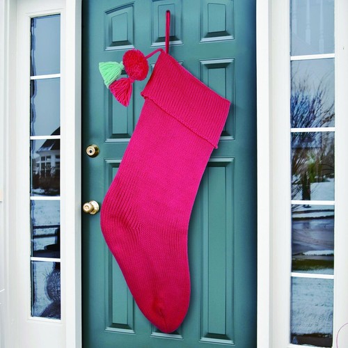 Holiday Time 36inch Christmas Pink Jumbo Knit Stocking | eBay