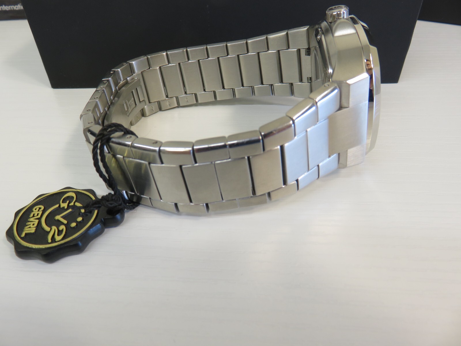 GV2 by Gevril Men's 18400B Potente Moon Phase Swiss Automatic Sellita ...