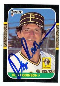 Don Robinson autographed baseball card (Pittsburgh Pirates) 1987 ...