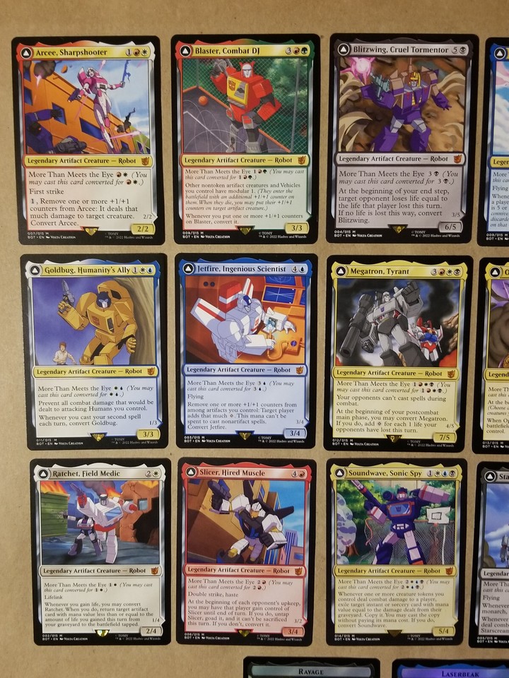 MTG BRO BOT Transformers 15 Card Non-Foil Set w/ Ravage & Laserbeak ...