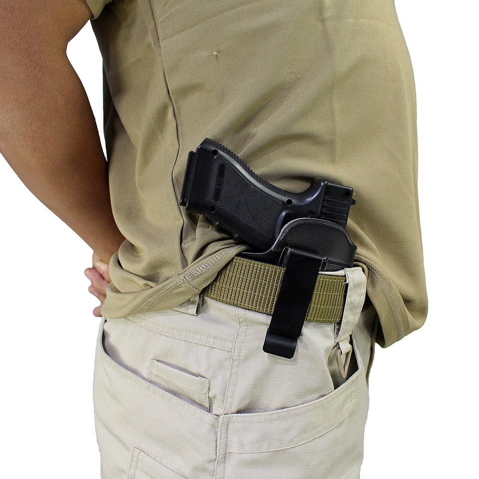 Tactical IWB Leather Holster Concealed Carry OWB Belt Right Left Hand ...