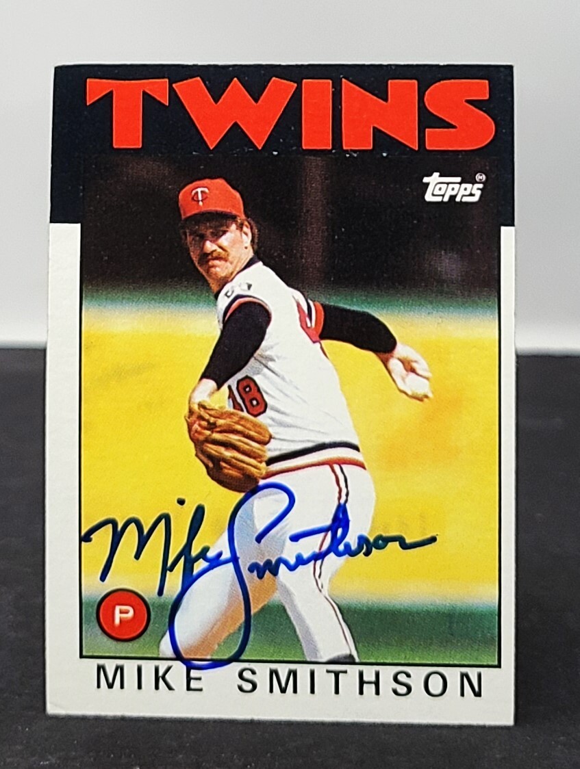 MIKE SMITHSON Signed Autographed 1986 Topps Baseball Card #695 ...
