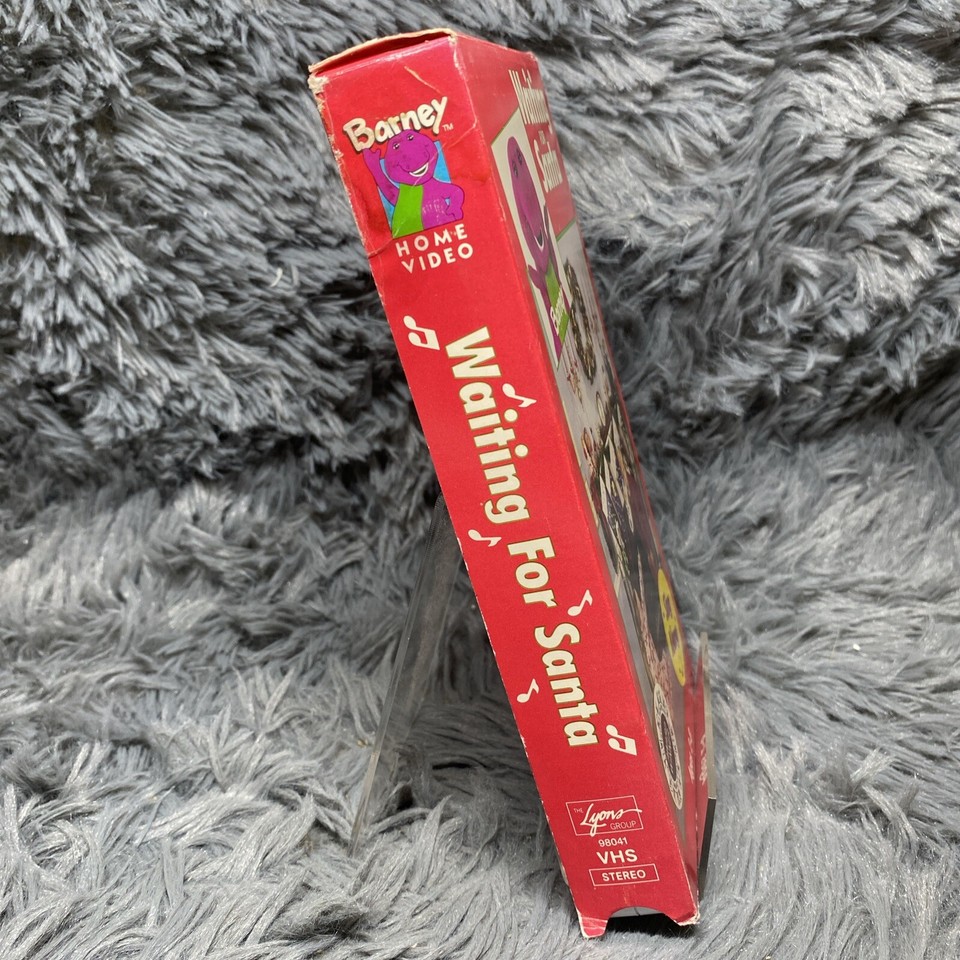 Barney Waiting for Santa VHS Tape 1990 Christmas Sing-Along White Tape ...