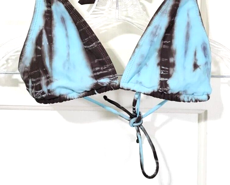 Womens No Boundaries BOHO Halter String Bikini Top Medium 7 9 Blue ...