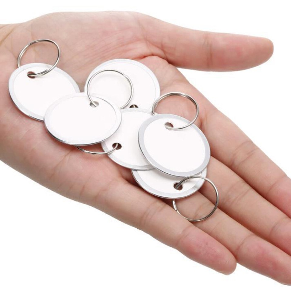 US 1000 Pack Blank Paper Key Tags with Labels and Metal Rims, 1-Inch ...