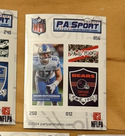 P.A. SPORT NFL 2025 SERIES 3 COLLECTIBLE SPORT STAMPS - PICK YOUR ...