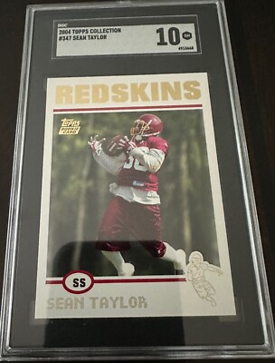 2004 TOPPS COLLECTION #347 SEAN TAYLOR RC REDSKINS SGC 10 | eBay