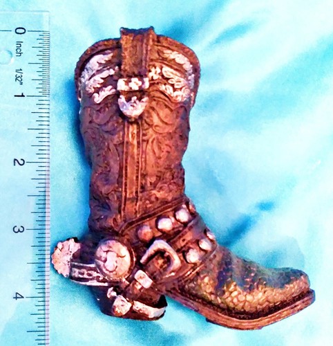 Small Black COWBOY BOOT Resin Figure Western | eBay