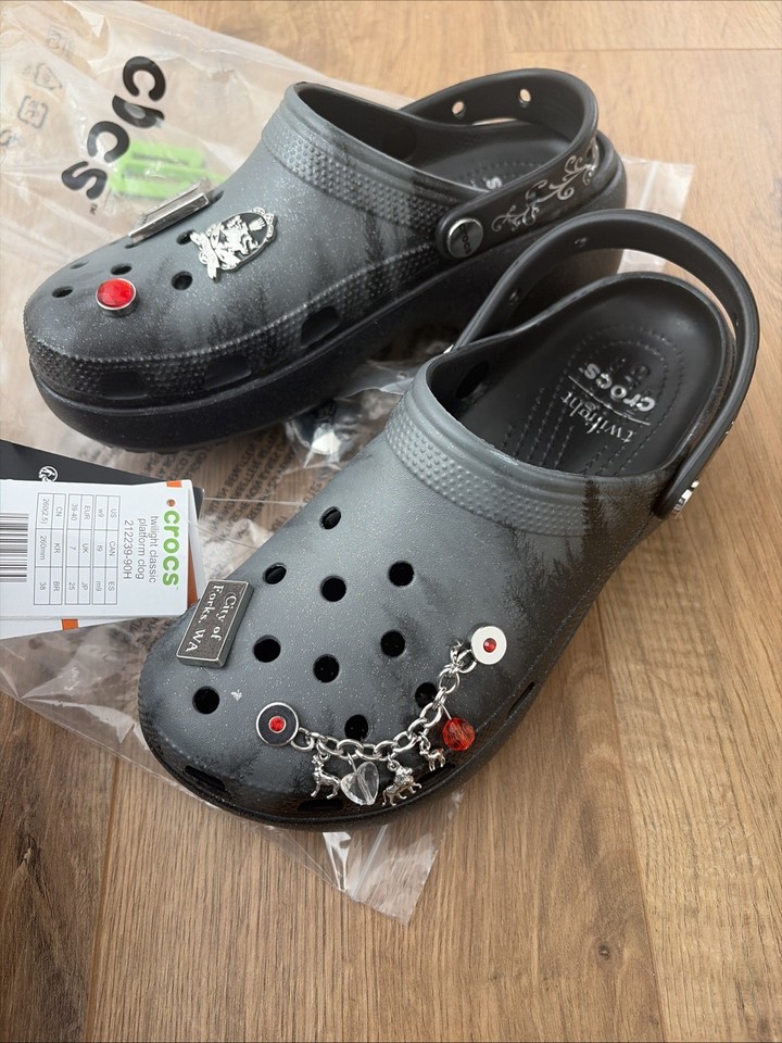 Twilight crocs Platform Clogs Size UK 7 EU 39-40 Special Edition BNWT ...
