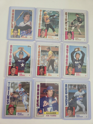 Signed 1984 Topps LOT OF 21 orosco, dawson joe niekro, joe torre | eBay