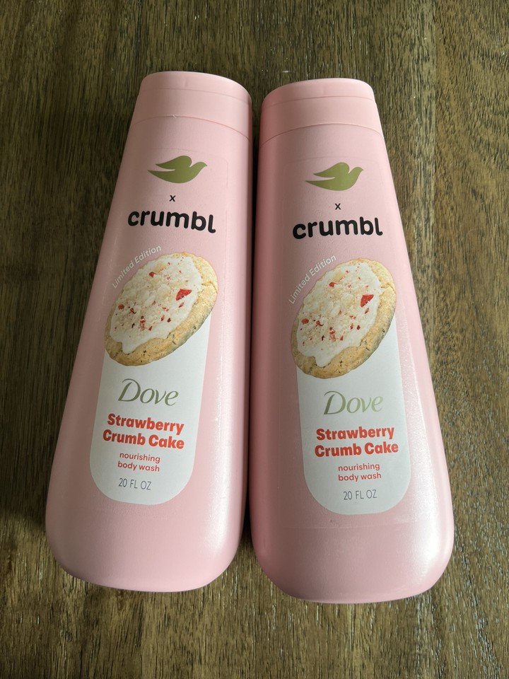 2 Dove X Crumble Body Wash - Strawberry Crumb Cake Limited Edition | eBay