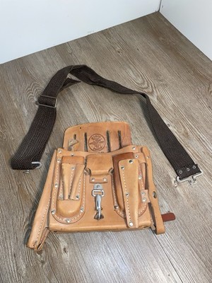 Klein Tools Leather 5167 Electrician’s Tool Belt Pouch Bag | eBay