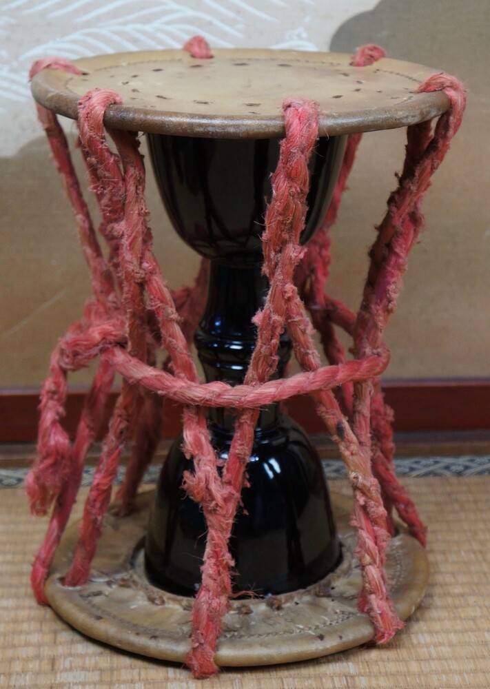 Japan drum Tsuzumi Taiko Noh theater 1880s Japanese traditional ...