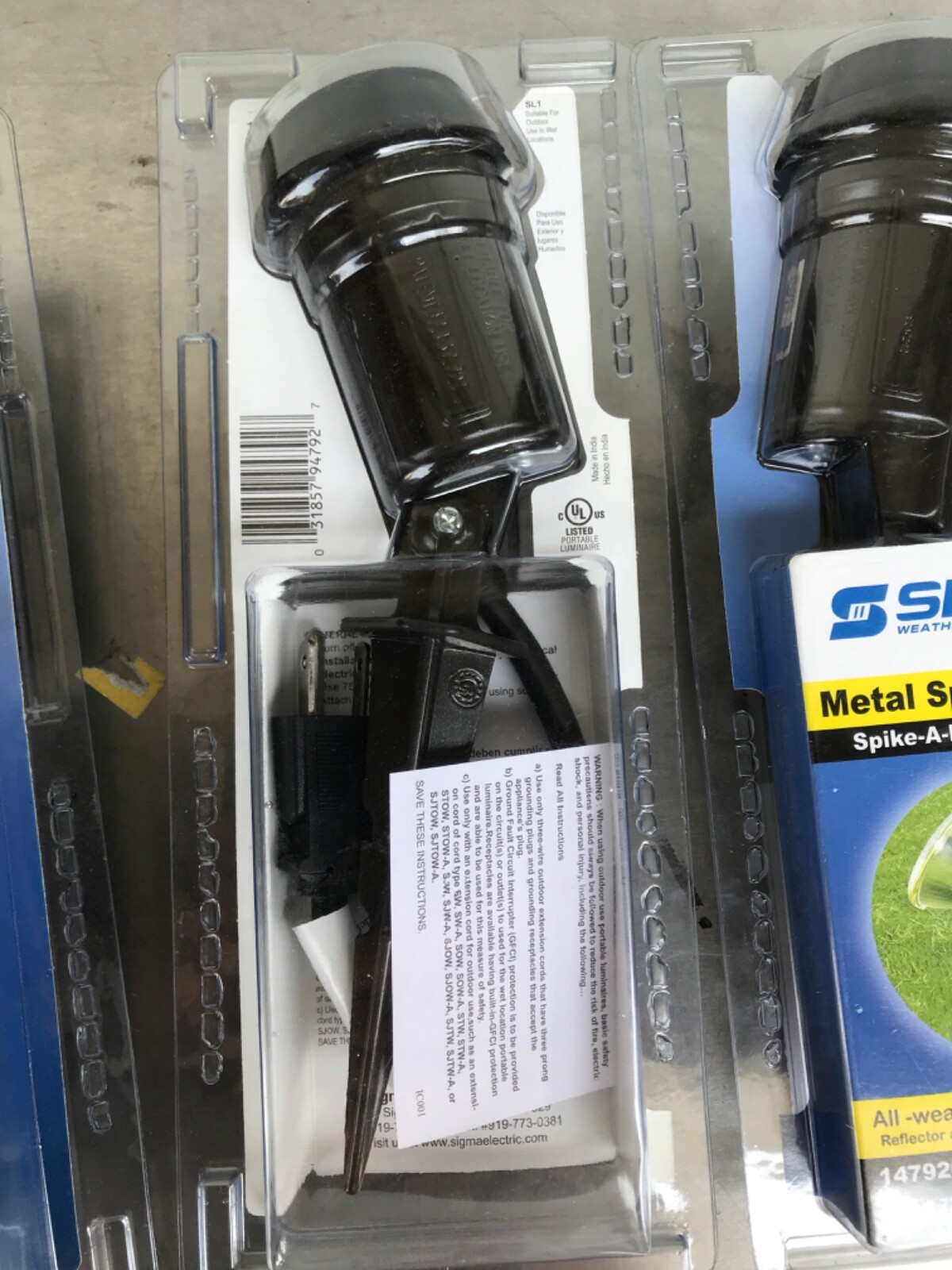 3 Pack Sigma Spike-A-Lite Outdoor Floodlight Spike Lamp Holder For PAR ...