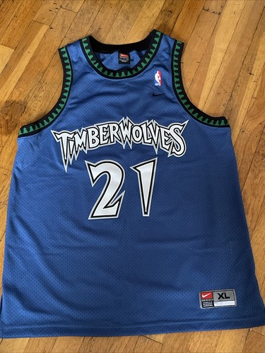 Kevin Garnett Men's Nike Minnesota Timberwolves Jersey Blue w/ Tree ...