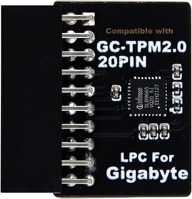TPM2.0 Module LPC 20Pin Module w/Infineon SLB9665 for Gigabyte ...