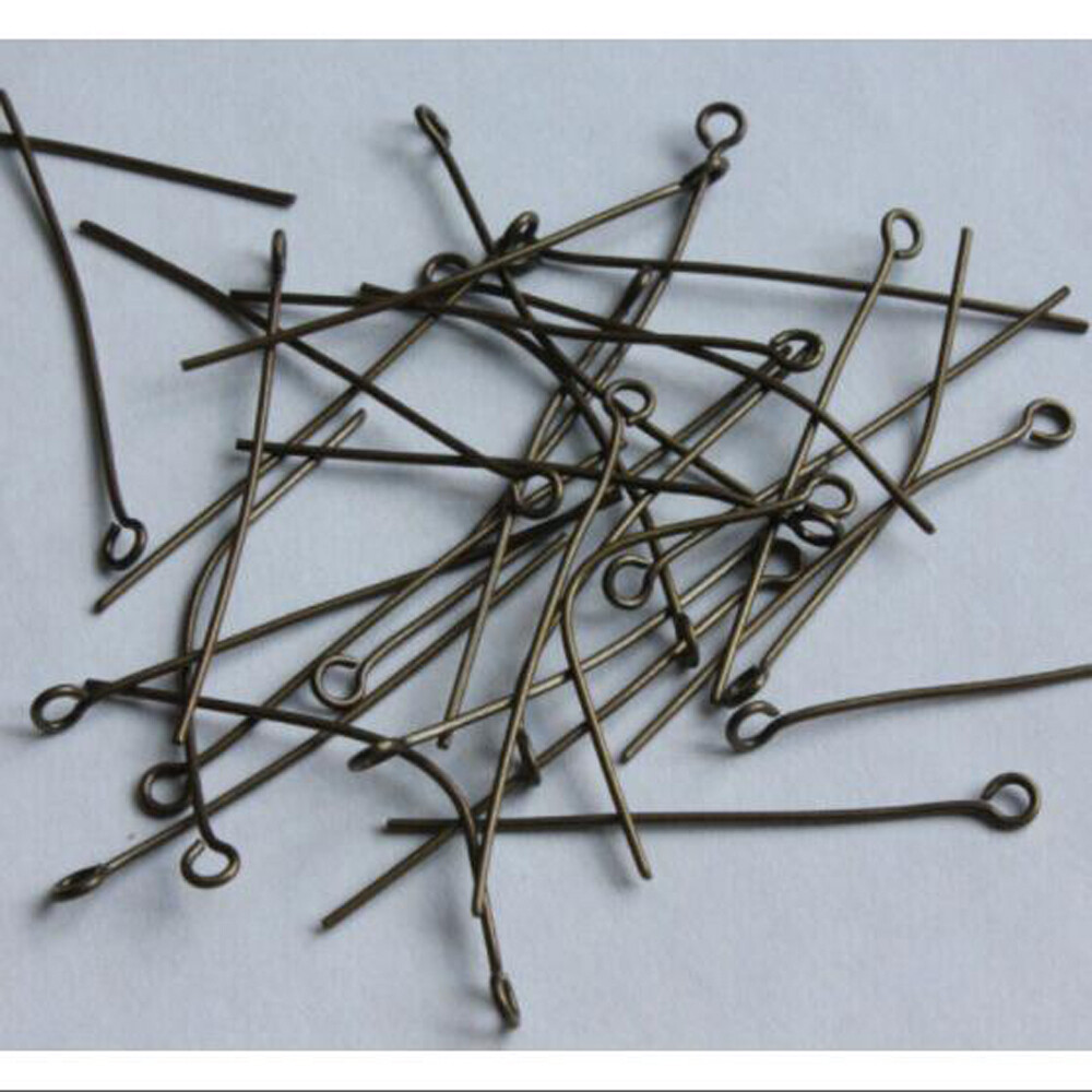 500Pcs 50mm Bronze Needles Pin Chandelier DIY Jewllery Part Bead Metal ...