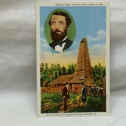 Vintage Postcard Colonel Drake Original Oil Well Drilled Titusville Pa ...