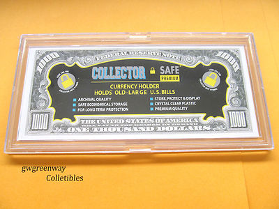 ONE Acrylic Snaplock Currency Holder for Large Old Bank Notes Money | eBay