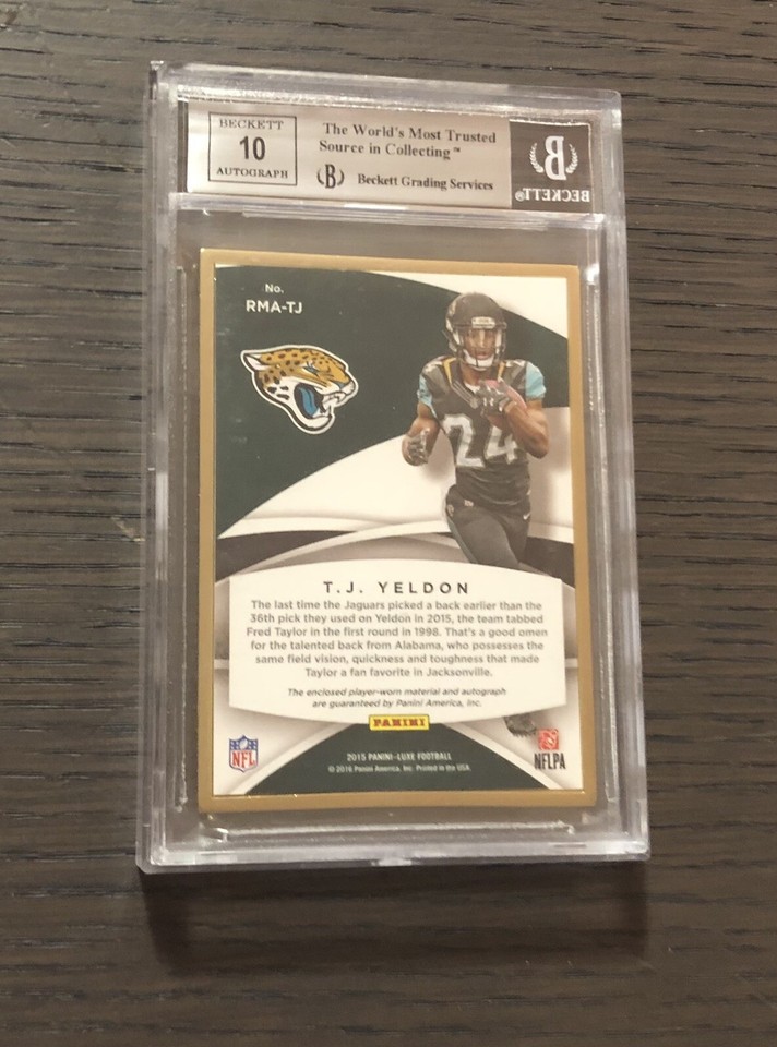 2015 Luxe TJ YELDON RC Patch Materials Autograph On-Card Auto SP 14/25 ...