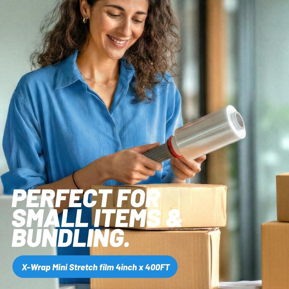 Comprehensive Moving Kit: 15 Inch Stretch Wrap & 2 Mini Rolls - 1800 Ft ...