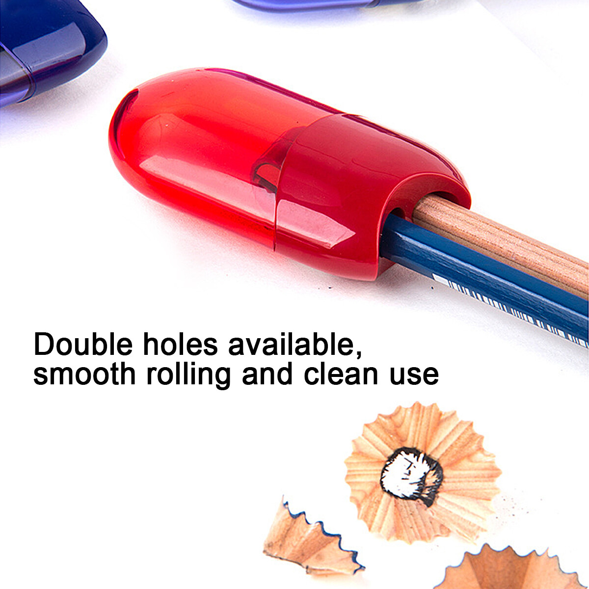 Double Hole Pencil Sharpener Sleeve Sharpener with Container Blacklead ...
