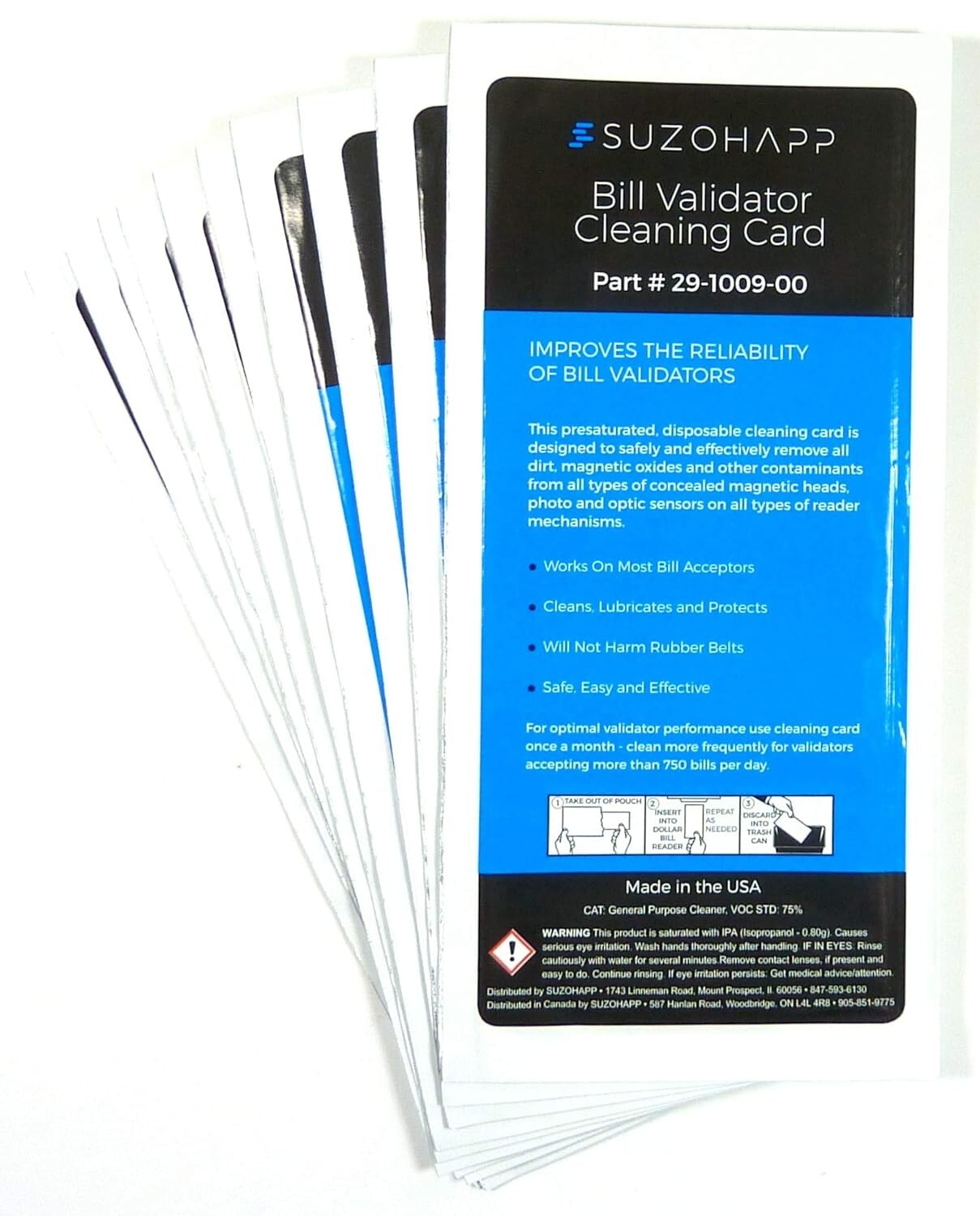 ‎Suzo-Happ Package of 8 'Alcohol Free' Dollar Bill Cleaning Cards - NEW ...
