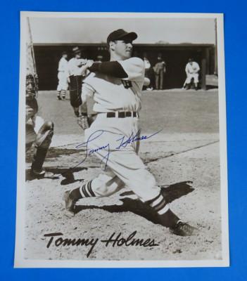 TOMMY HOLMES SIGNED 8x10 PHOTO * Boston Braves * 100% GUARANTEE | eBay