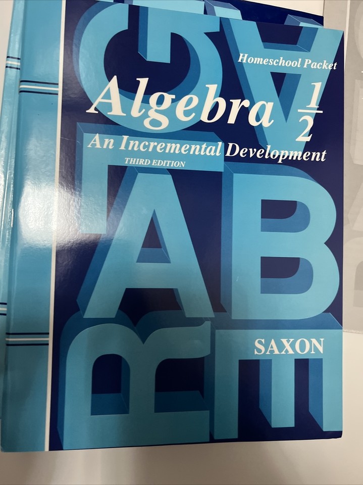 Saxon Algebra 1/2 SET (3rd Edition) Textbook, Answer Key & Test Forms ...