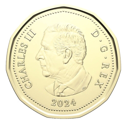 2024 King Charles III First Strikes Loonie Canada $1 One Dollar Coin ...