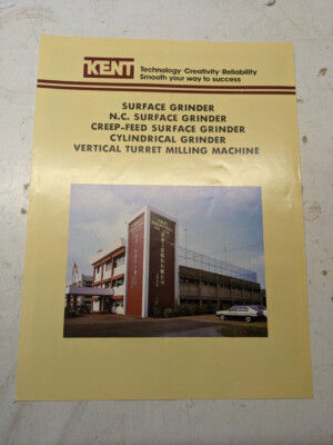 KENT SALES BROCHURE MACHINE TOOLS GRINDERS MILLING SPECIFICATIONS ...