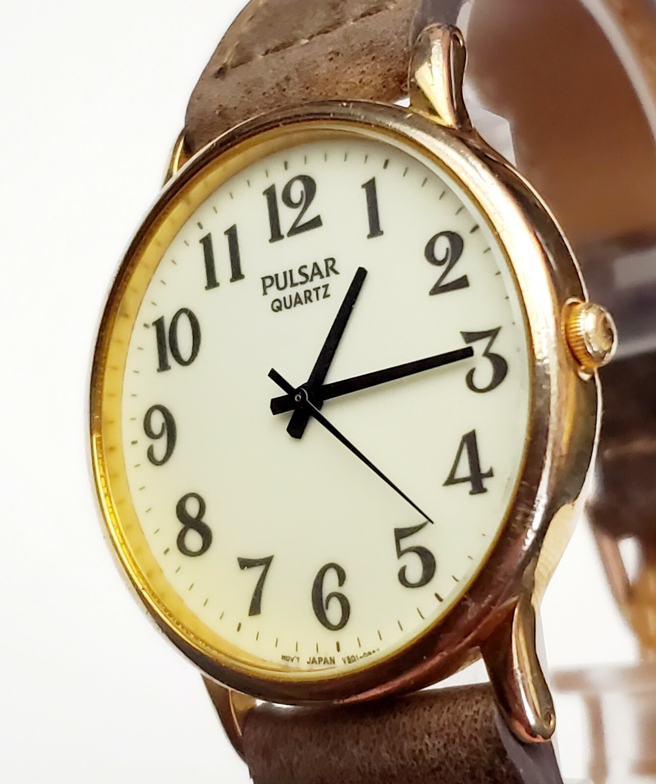 Retro Pulsar Men Analog Watch V501-0a50 GP Leather Strap Timeless ...