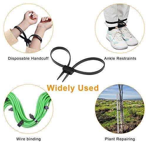 Flex Cuffs 10 Pcs Zip Tie Handcuffs Double Locking Zip Ties Restraints ...