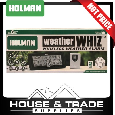 Holman Weather Whiz 6 with Alarm Wireless Station Monitor System WS5101 ...