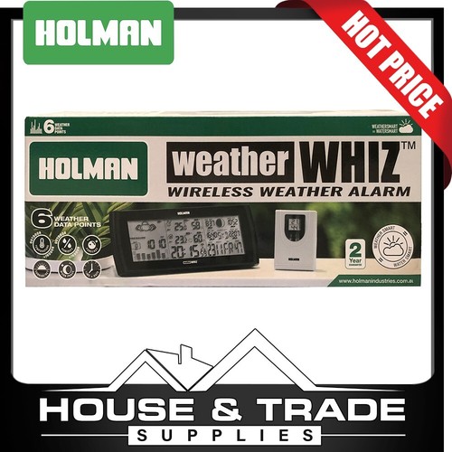 Holman Weather Whiz 6 with Alarm Wireless Station Monitor System WS5101 ...