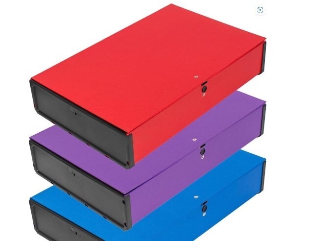 3 X Foolscap Lock Spring Box Files 70mm Document A4 Paper Storage ...