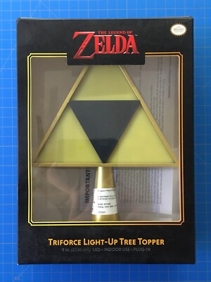 Nintendo Zelda Triforce Light Up Christmas Tree Topper 2022 Collectible ...