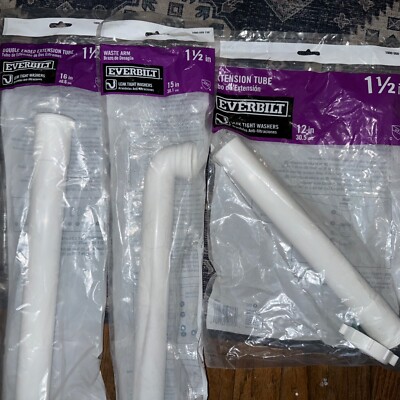 🚨🗣️ Everbilt Plumbing Fittings(Waste Arm, Extension Tube&Double Ended ...