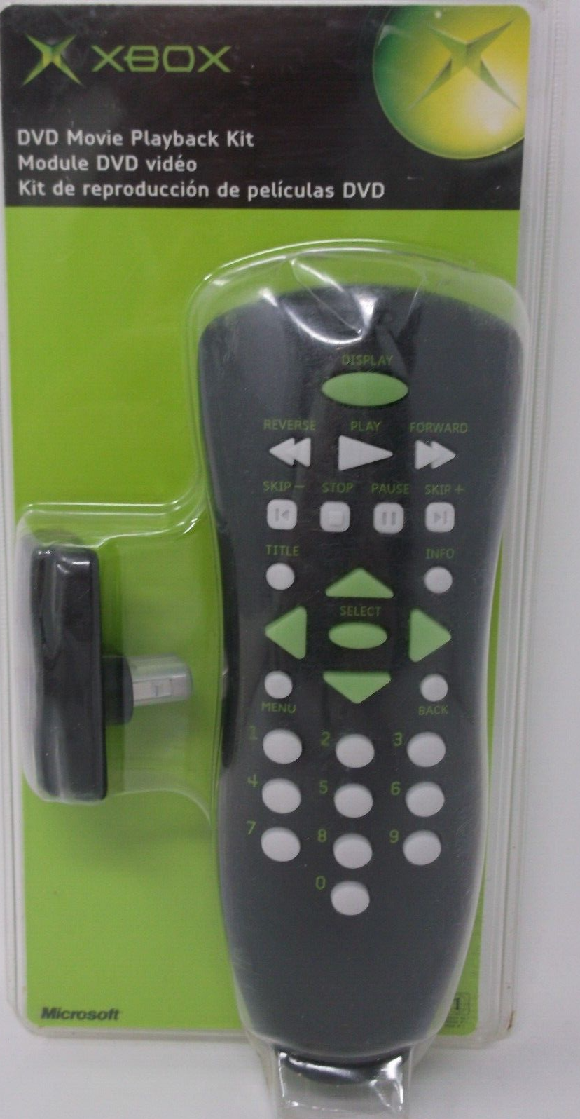 OEM Official Microsoft XBOX DVD Movie Playback Kit Remote Control ...