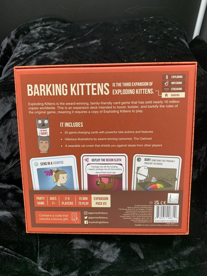 Barking Kittens Exploding Kittens Expansion Pack - Brand New | eBay