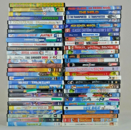 Lot of 60+ Kids DVDs - Wholesale/Bulk DVDs Lot - Children's Disney ...